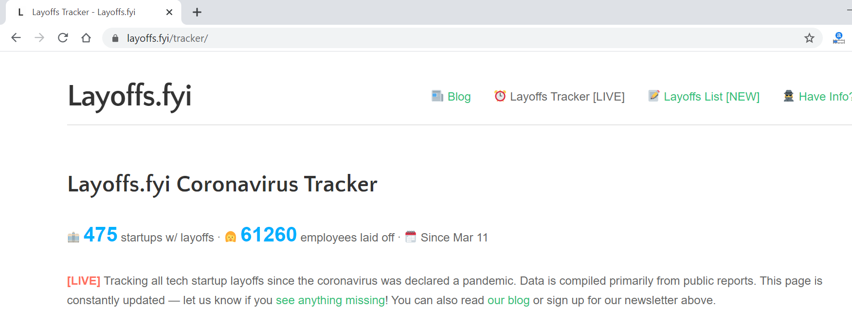 This Live Layoff Tracker can help those who lost Jobs due to Covid19 ...
